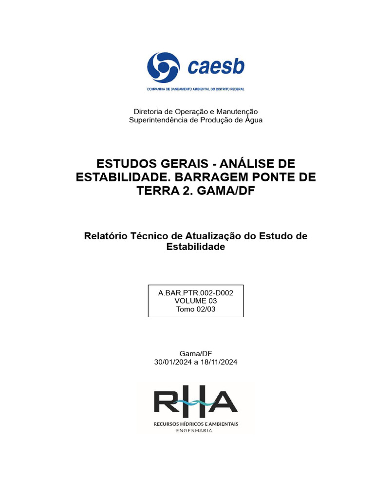 A.BAR.PTR.002-D002.V03.T02 | PDF | Vertedouro | Barragem