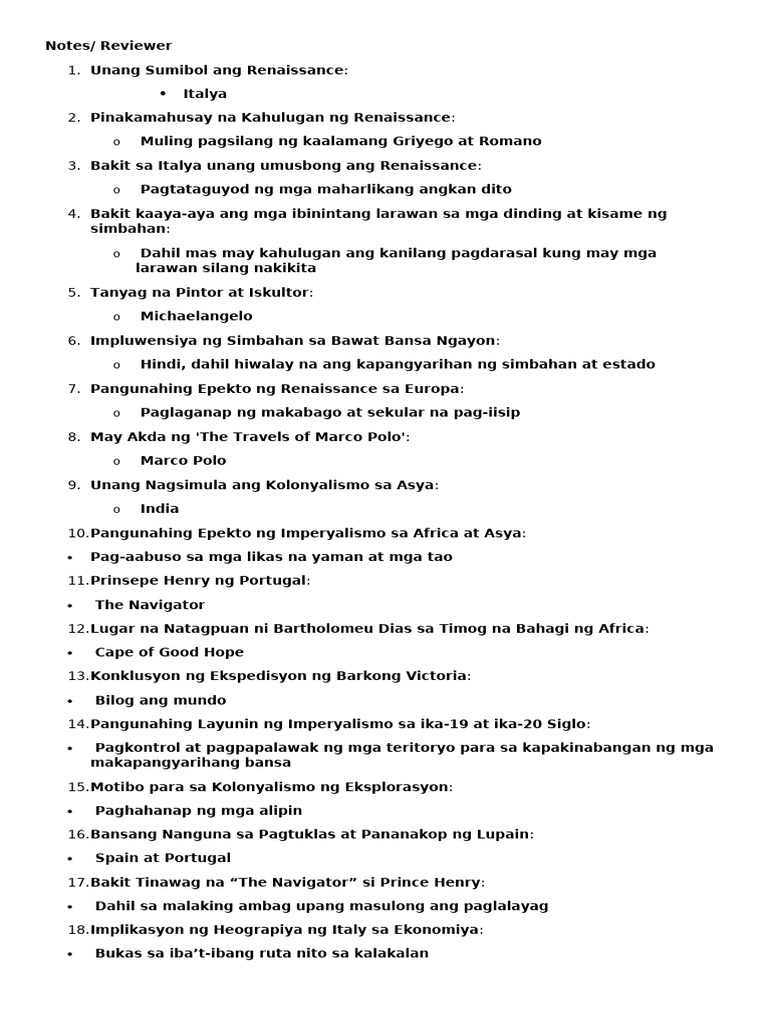 Reviewer 3rd Quarter AP 8 | PDF