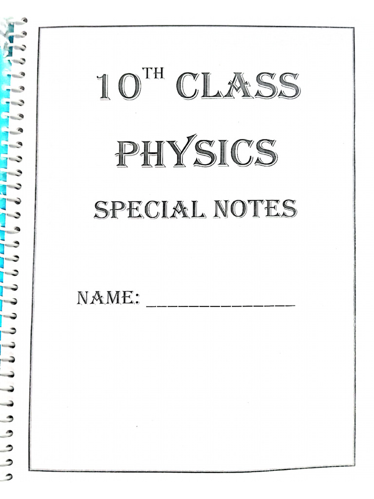 Physics Notes 10th Class Venkat Suchitra | PDF