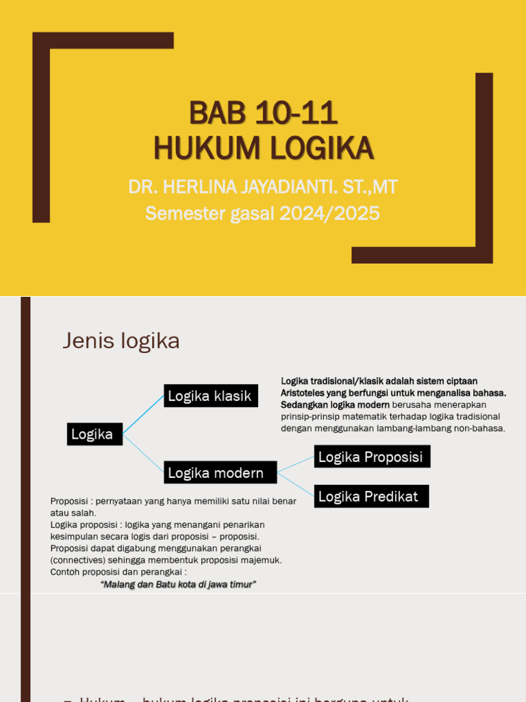 Hukum Logika dan Ekuivalensi Proposisi | PDF