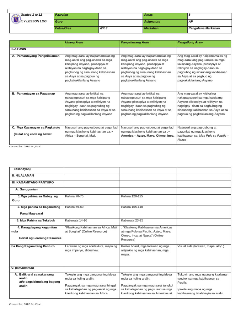 Ap8 Q2 WK3 Done | PDF