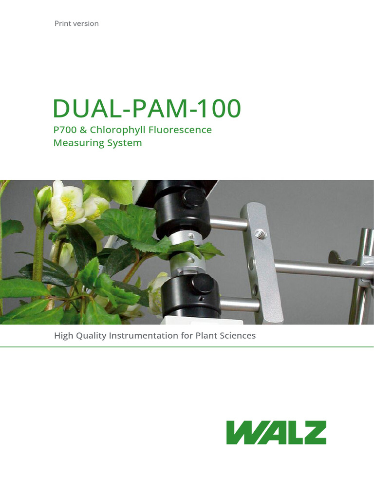Dual Pam 100 | PDF | Fluorescence | Chlorophyll