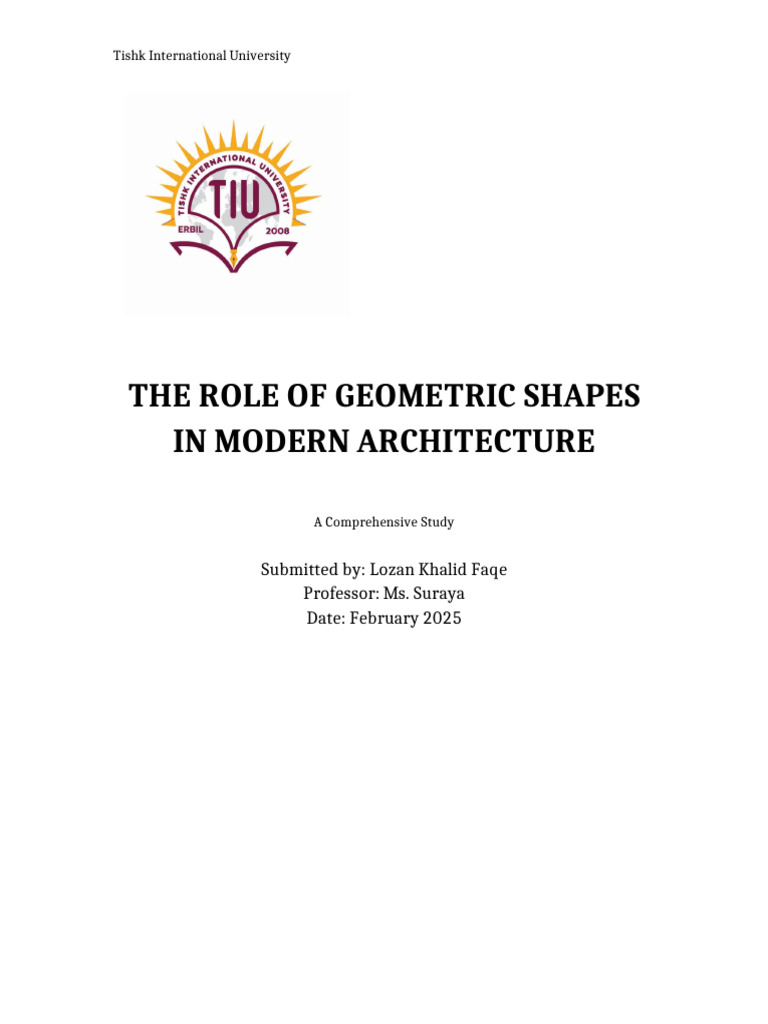 Geometric Shapes in Modern Architecture | PDF | Geometry | Shape