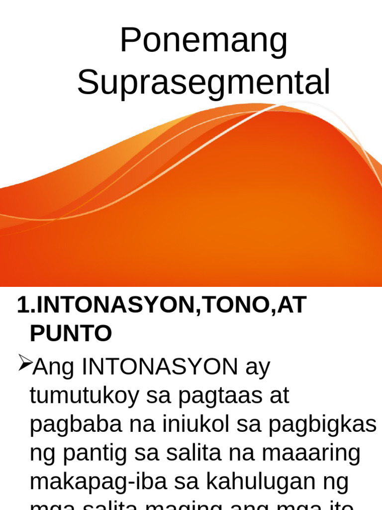 Supra Segmental | PDF
