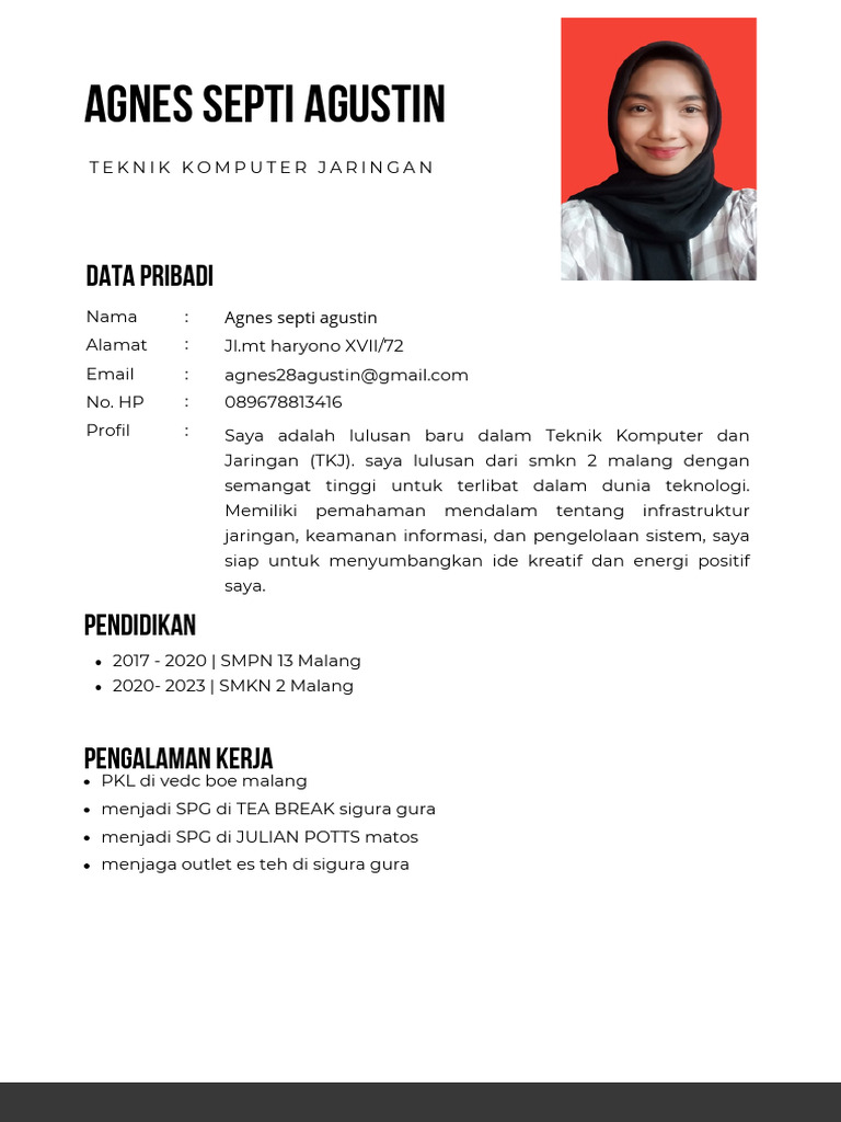 White Simple Student CV Resume | PDF