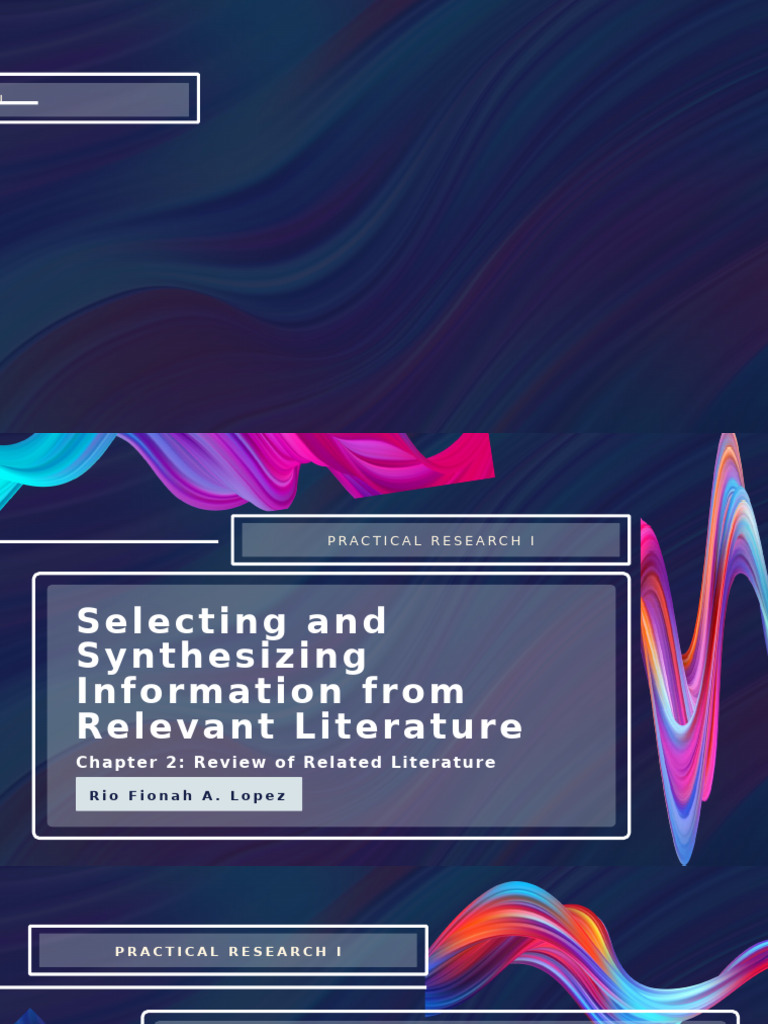 PR1 - Q3 - Module 4 Selecting and Synthesizing Information From Relevant Literature | PDF ...