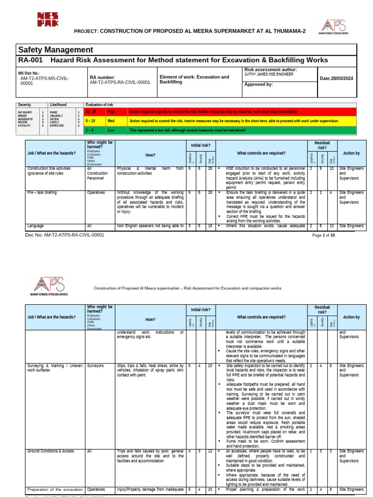 Risk Assessment Templates | PDF | Risk | Hazards