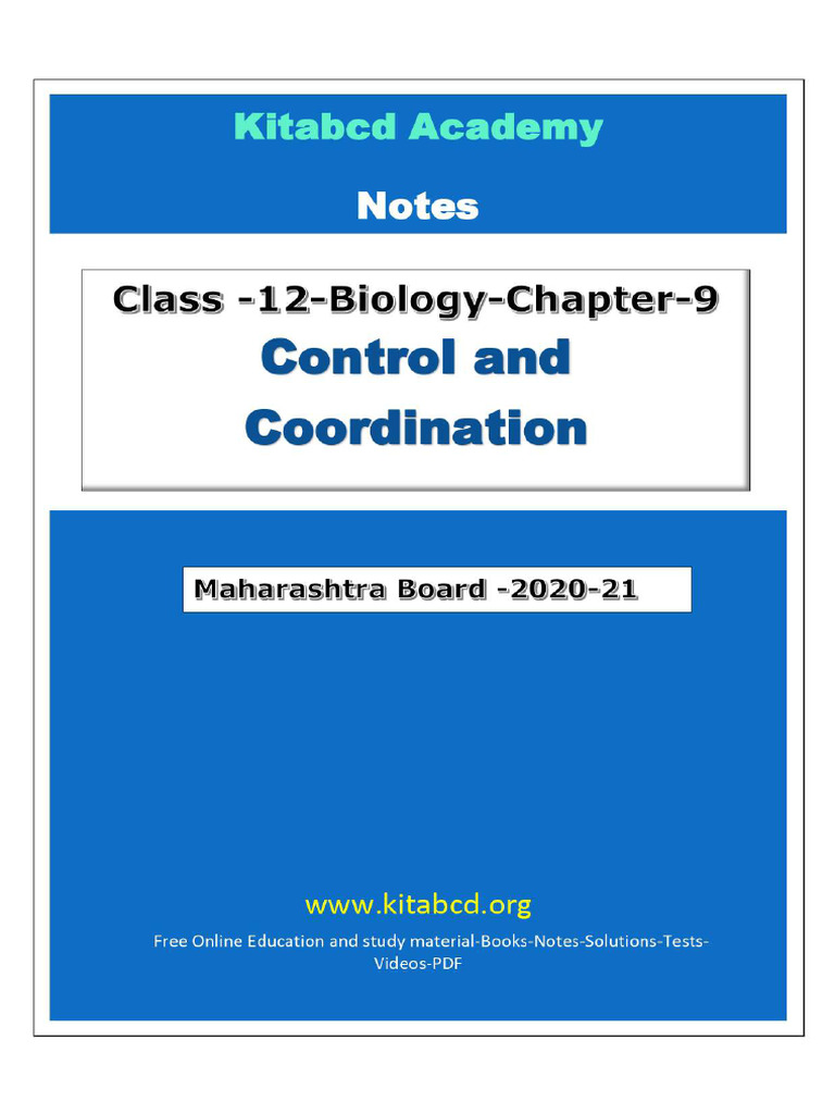 Ch9 Class 11 Biology - Notes | PDF | Cerebrum | Ear