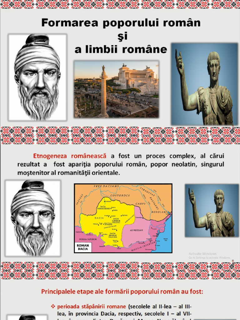 Formarea poporului român şi a limbii române | PDF