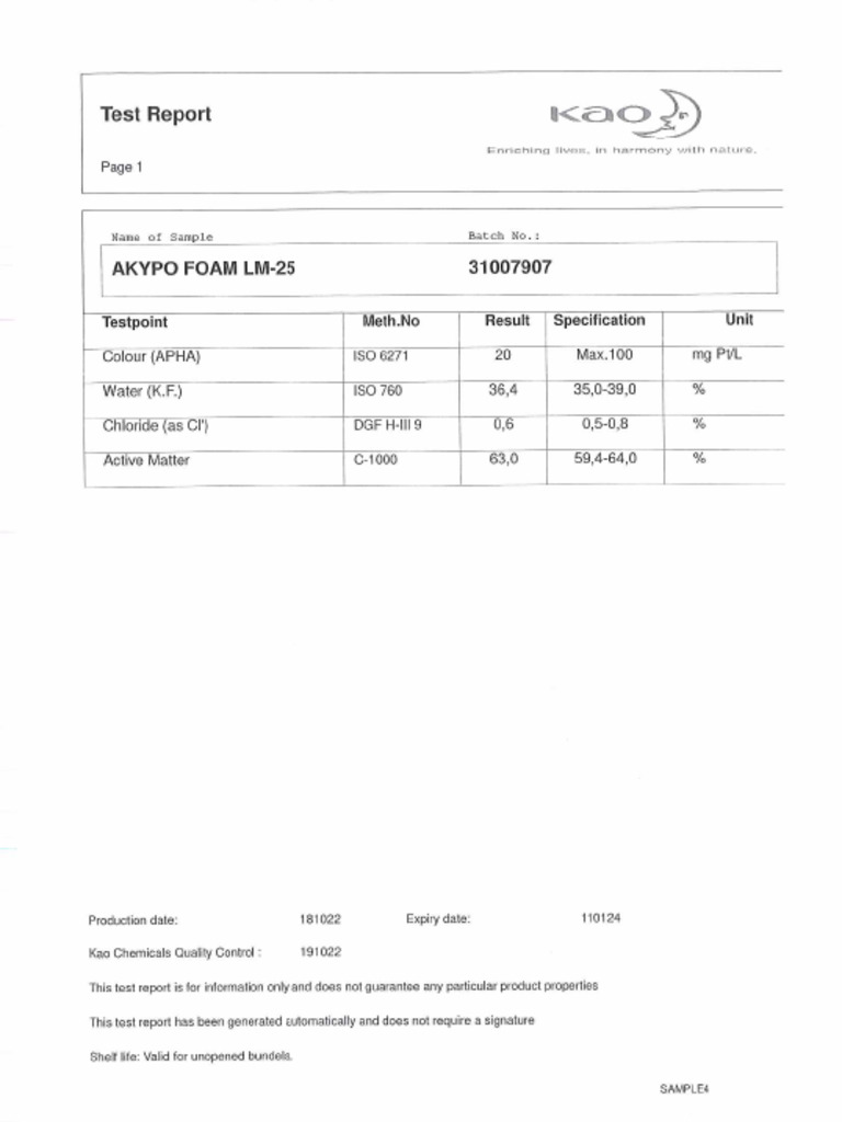 Akypo Foam LM-25 | PDF