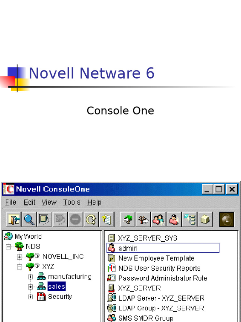 Novell_Netware_6_console_one | PDF | Computing | System Software