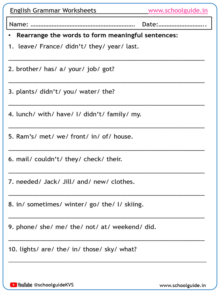 Jumbled Worksheet 2 | PDF