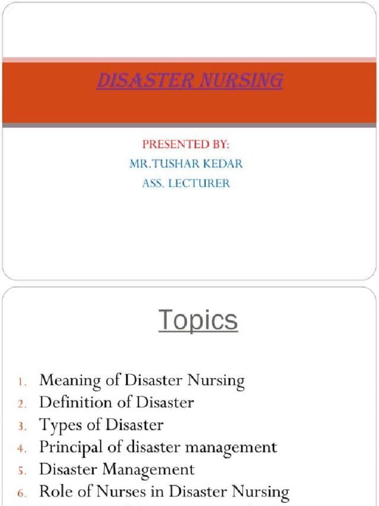 Disaster Nursing | PDF
