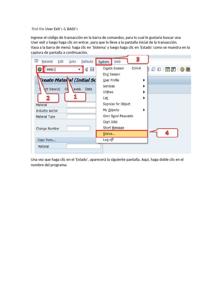 Cómo encontrar User Exits y BADi en SAP | PDF | Software | Interfaces ...