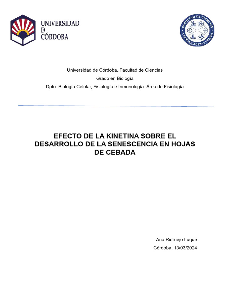 Efecto de La Kinetina | PDF | Solución tampón | Fosfato