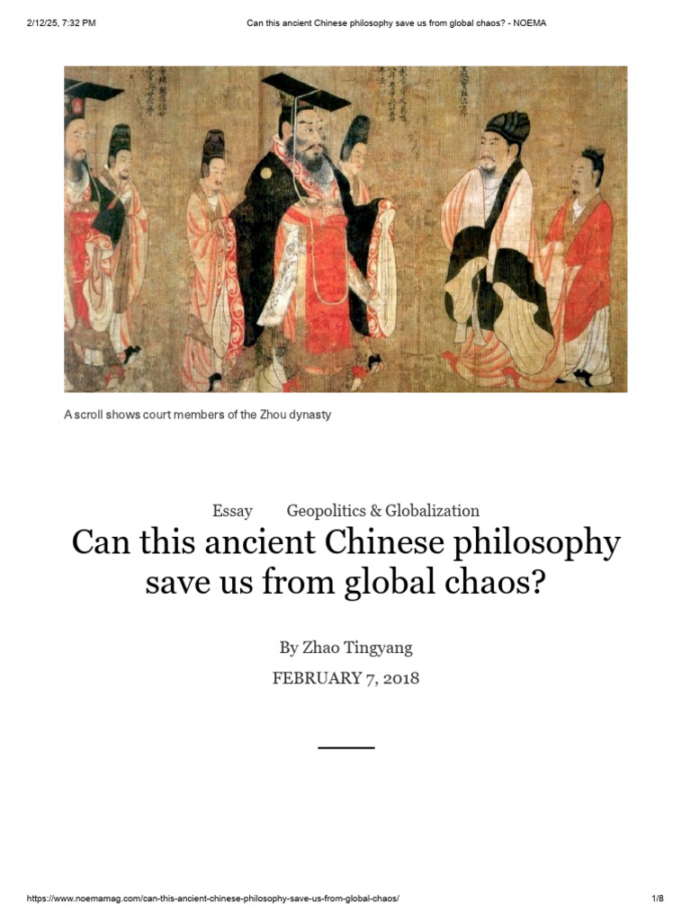 Ancient Chinese Philosophy for Global Harmony | PDF | Chinese ...