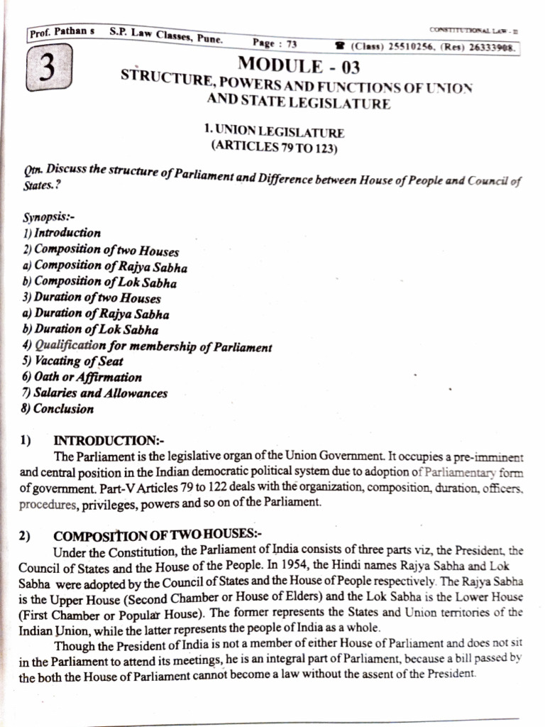 Module 3 of Consti 2 | PDF