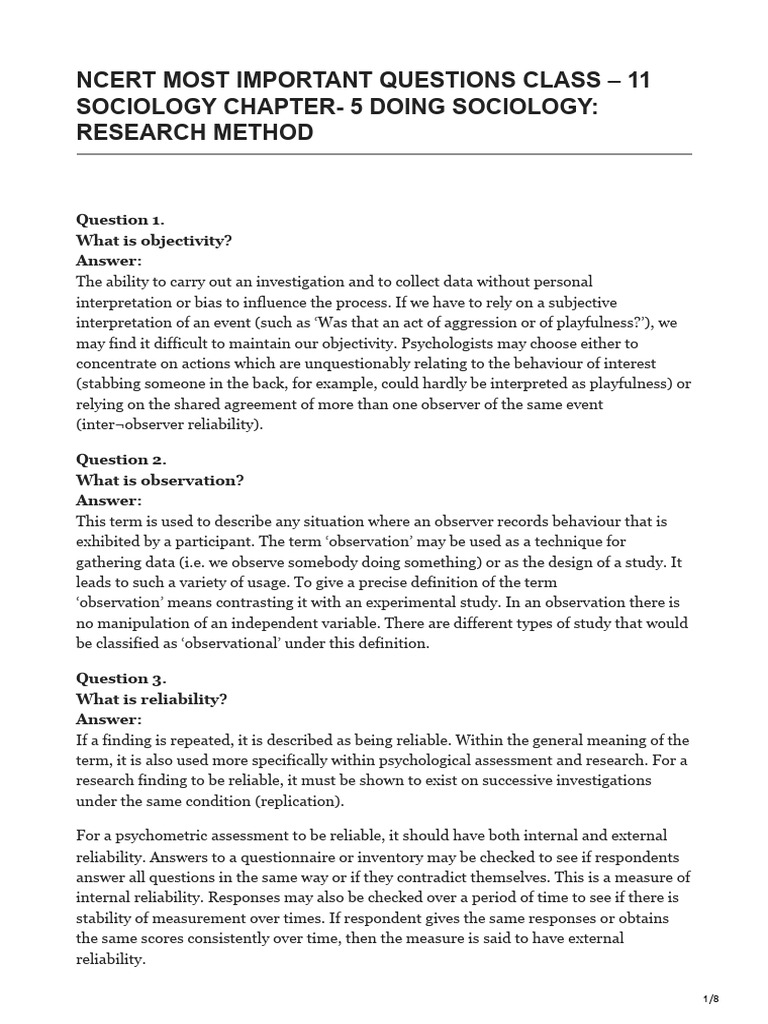 Key Research Methods in Sociology | PDF | Survey Methodology | Sampling ...