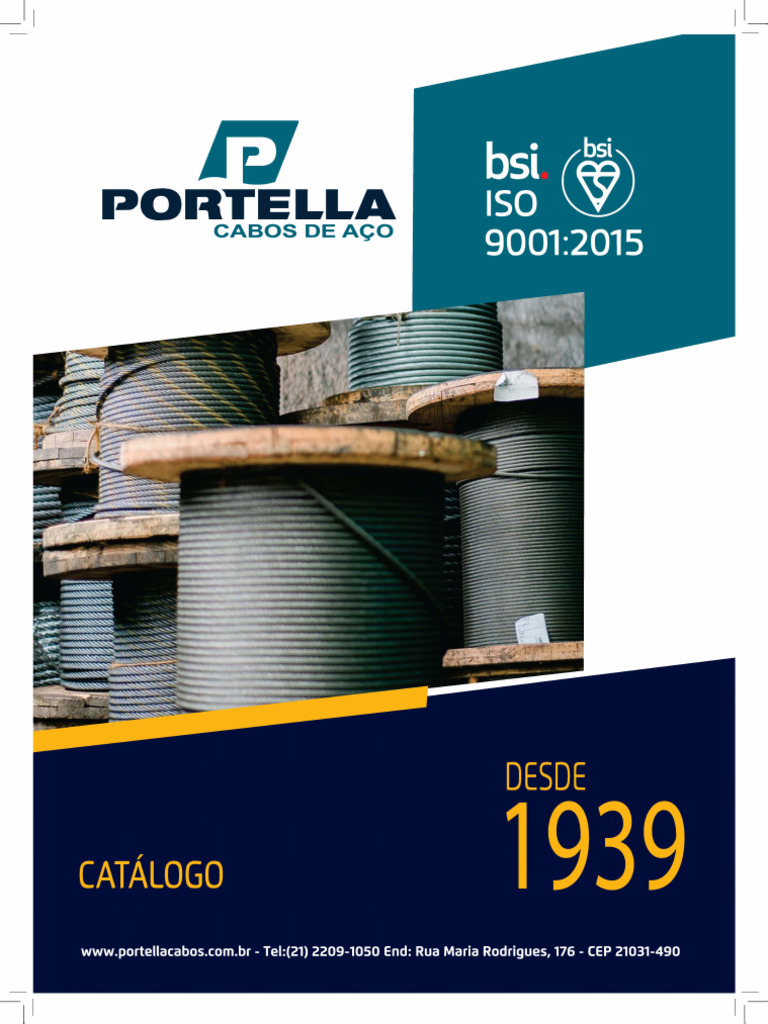 Cabos de Aço Portella: Qualidade e Variedade | PDF | Bens manufaturados ...