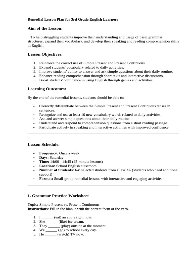 For 3rd Grade English Learners | PDF | Reading Comprehension ...