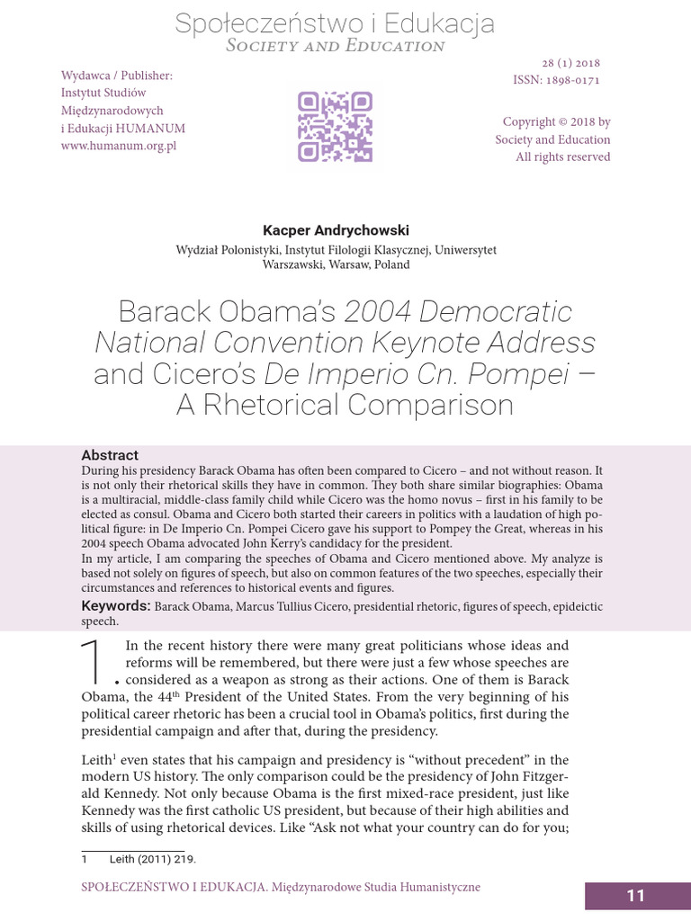 Barack_Obama_s_2004_Democratic_Nati | PDF | Rhetoric | Public Speaking