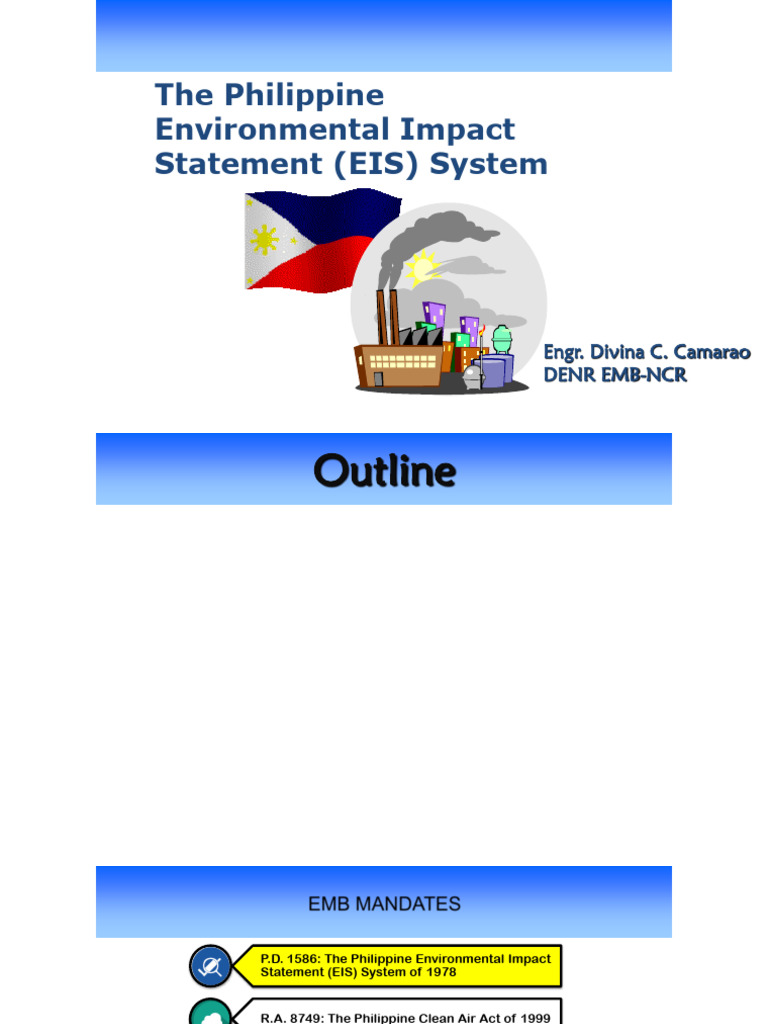 Philippine EIS System Overview | PDF | Environmental Impact Assessment ...