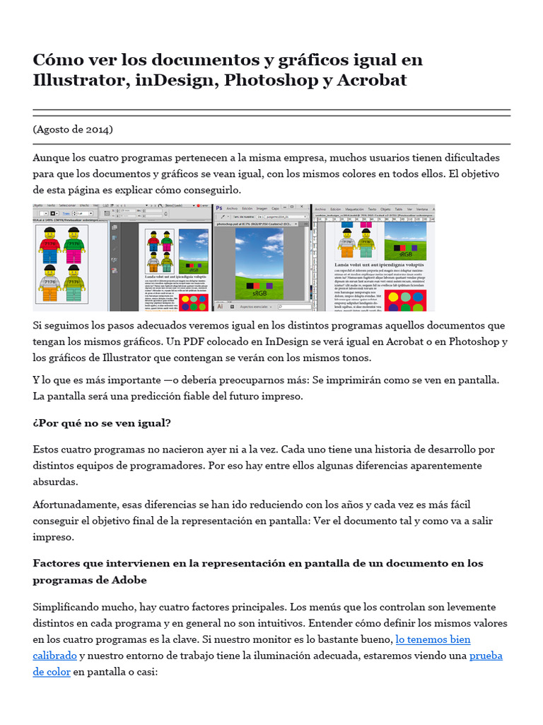 Cómo Ver Los Documentos y Gráficos Igual en Illustrator, Indesign ...