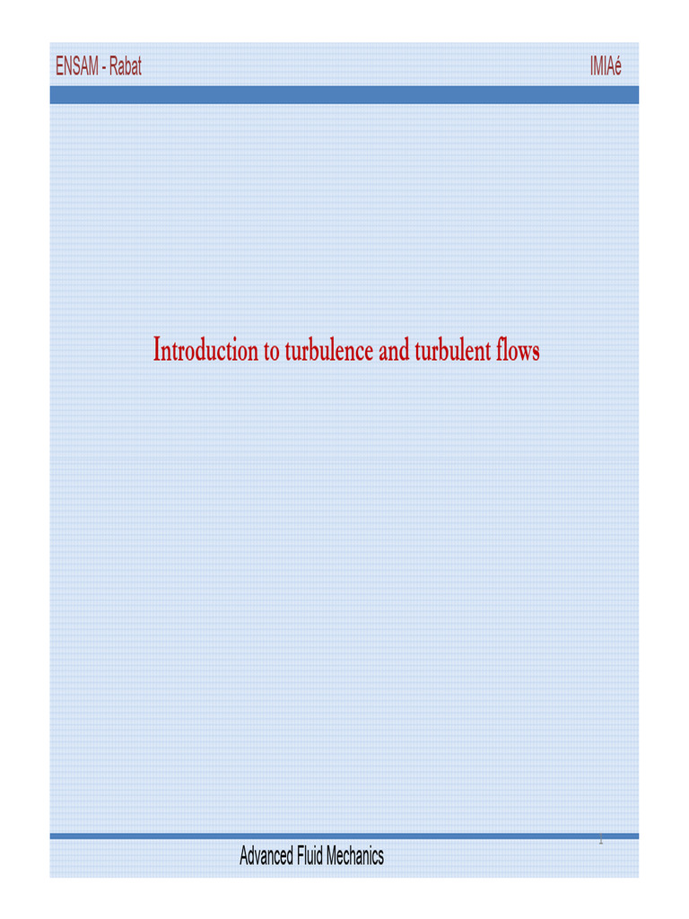 Turbulence and Fluid Mechanics Overview | PDF | Fluid Dynamics | Turbulence