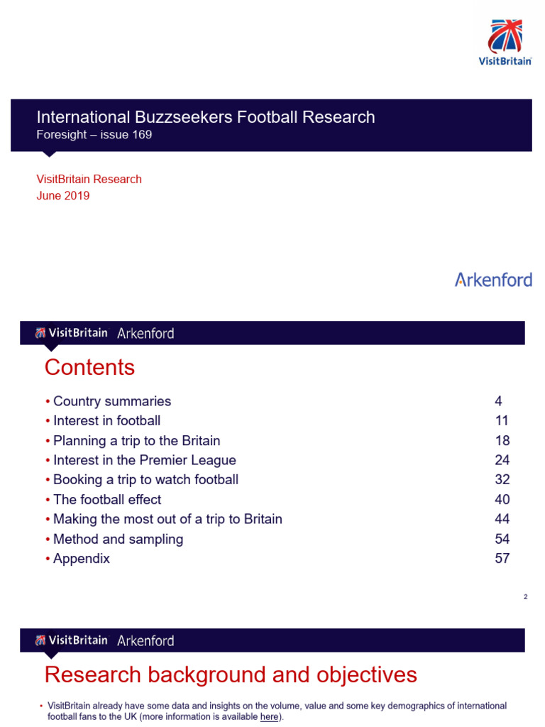 Football Tourism Insights for Global Markets | PDF | Premier League ...
