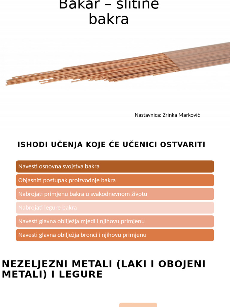 Strucni Ispit - Bakar - Legure Bakra | PDF