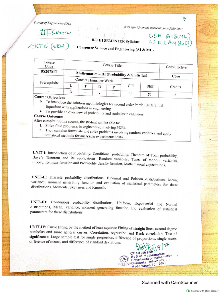 Aicte New 3 Sem Aiml-Aids Syllabus | PDF