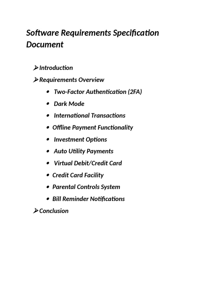Software Requirements Specification Document 10 Requirements Part 2 ...