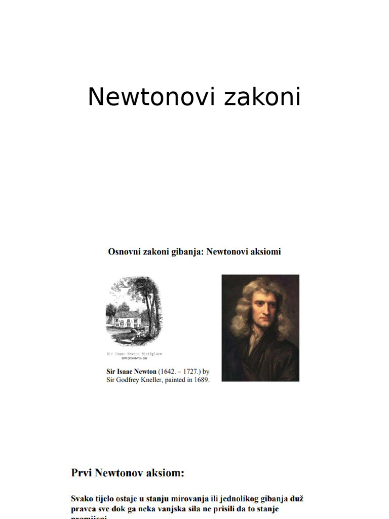 2.2.newtonovi Zakoni | PDF