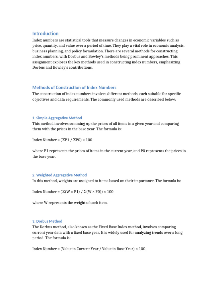 Index Numbers | PDF | Index (Economics) | Consumer Price Index