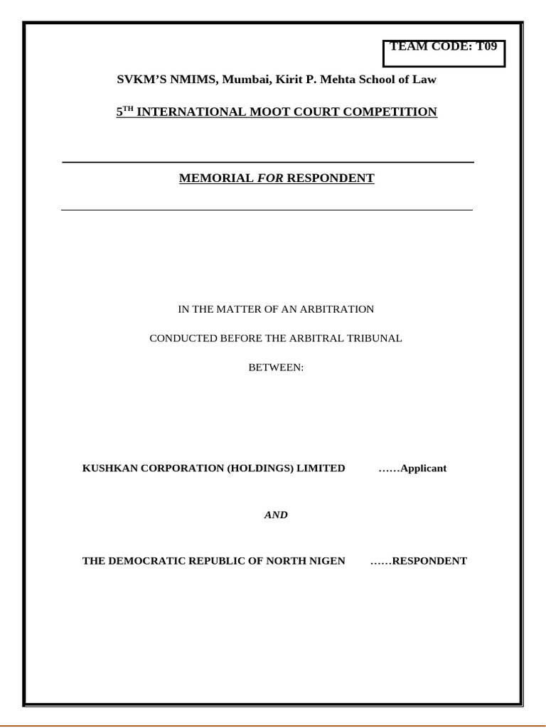 Respondent | PDF | International Law | Arbitration