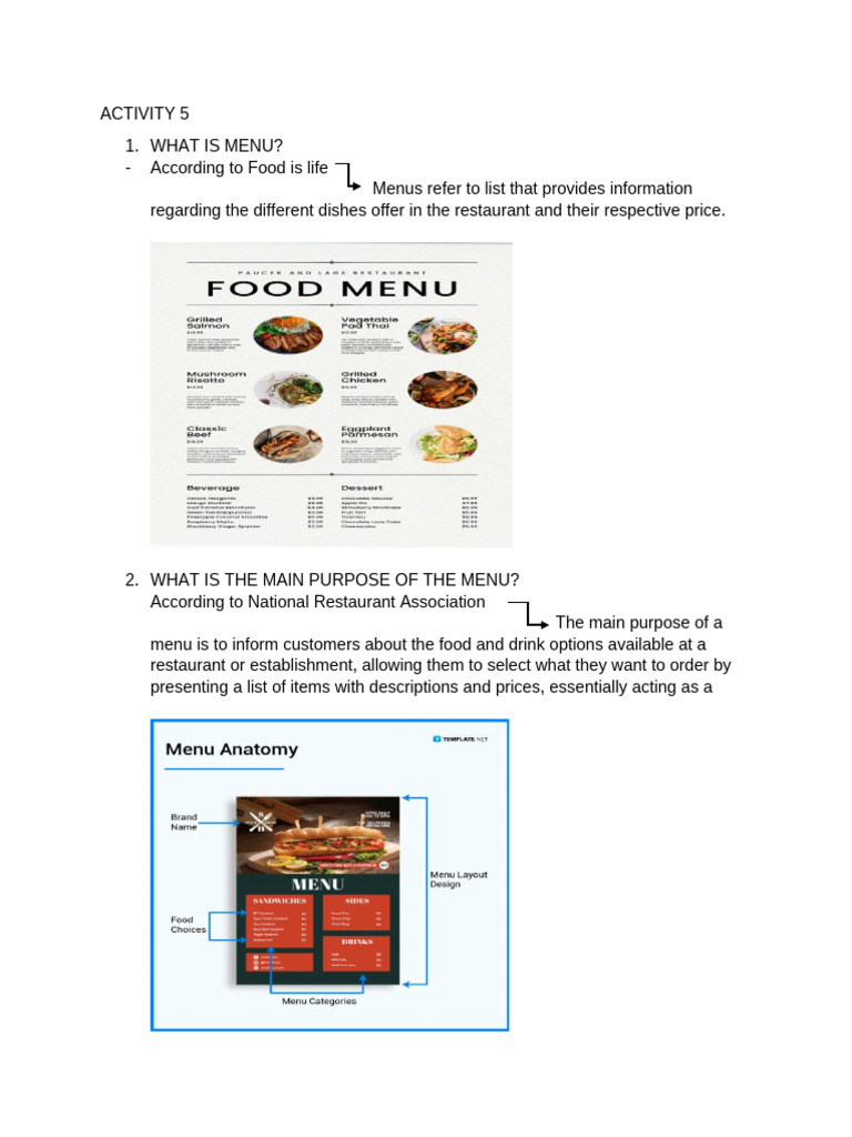Understanding Restaurant Menus | PDF