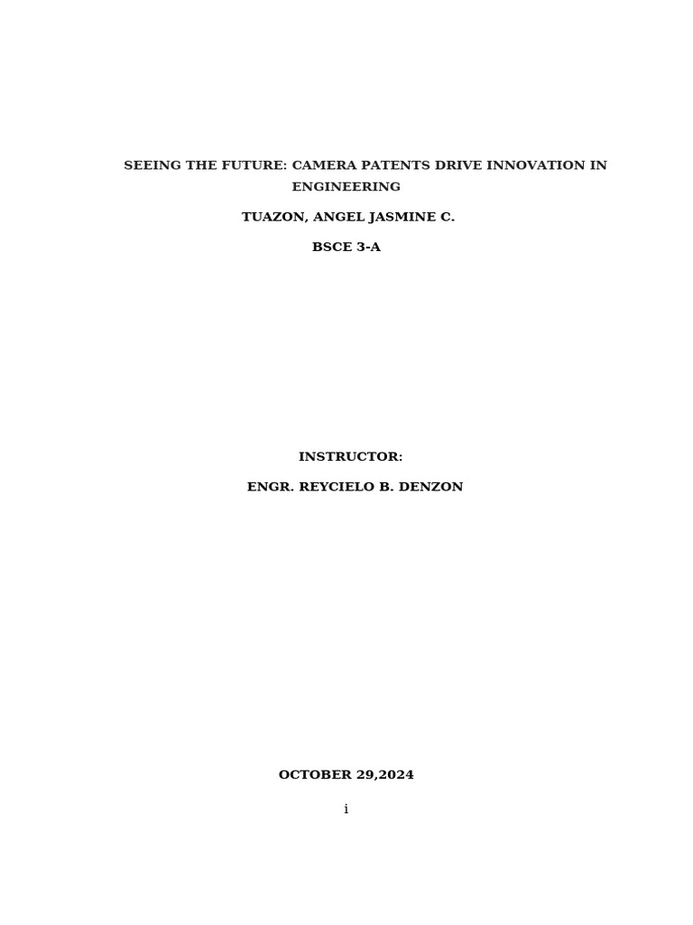 Patent Search Report Tuazon PDF | PDF | Camera | World Intellectual Property Organization