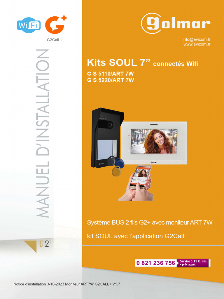 Installation Kits Portier Vidéo SOUL Wifi | PDF | Interrupteur | Écran ...