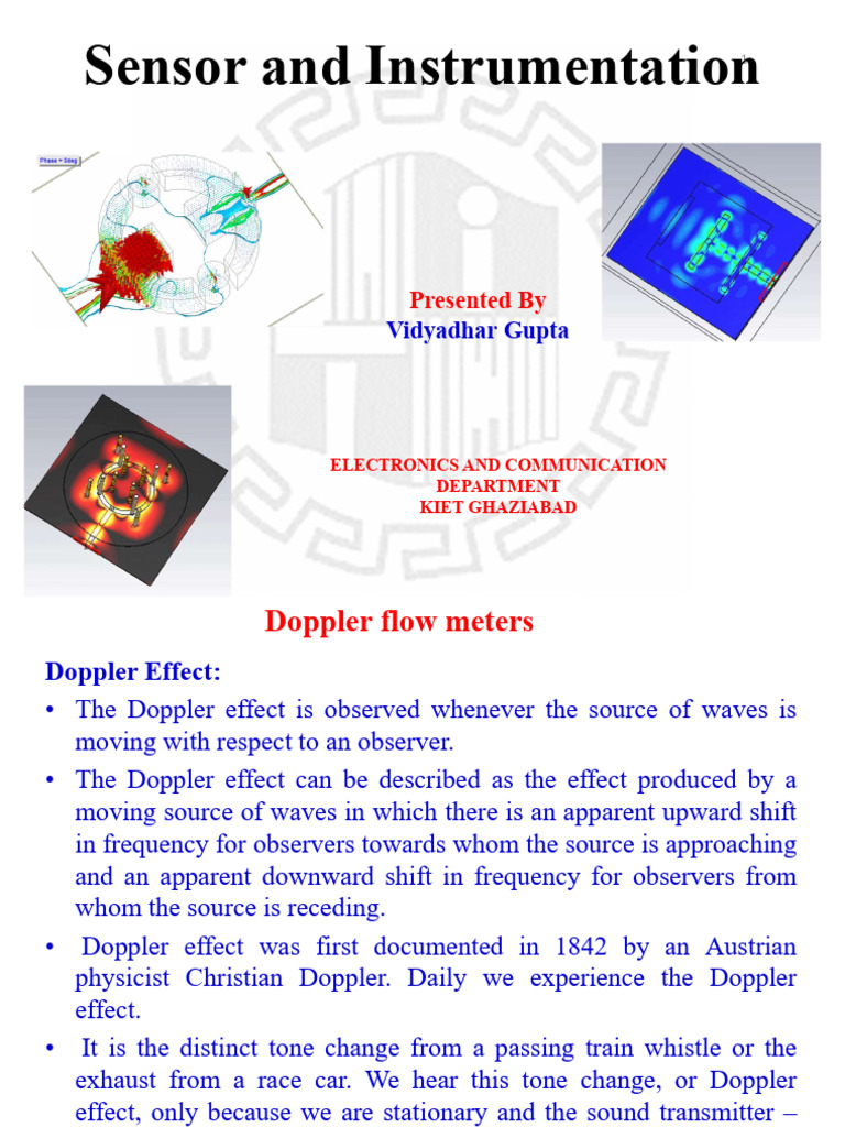 unit 2 lec 7 | PDF | Flow Measurement | Doppler Effect