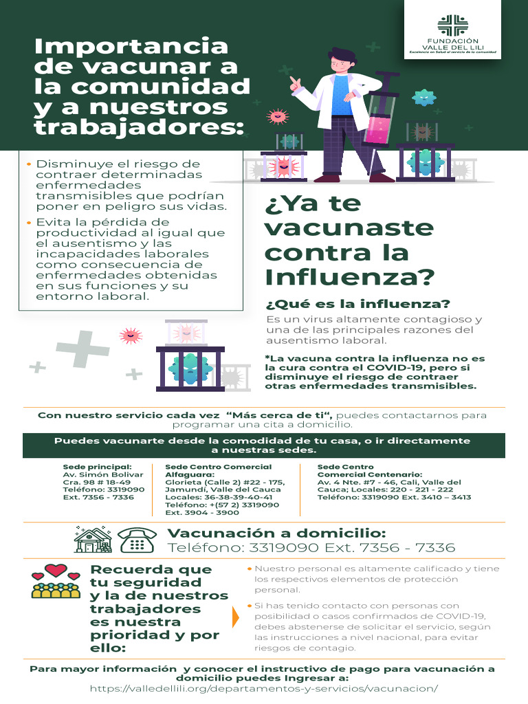 Infografia-Vacunacion Influenza | PDF | Medicina | Ciencias de la Salud
