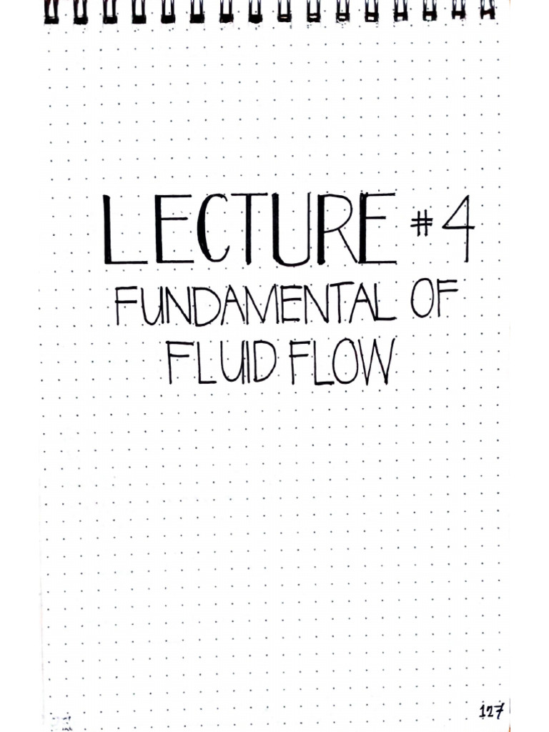Hydraulics - Fundamental of Fluid Flow - Lecture | PDF