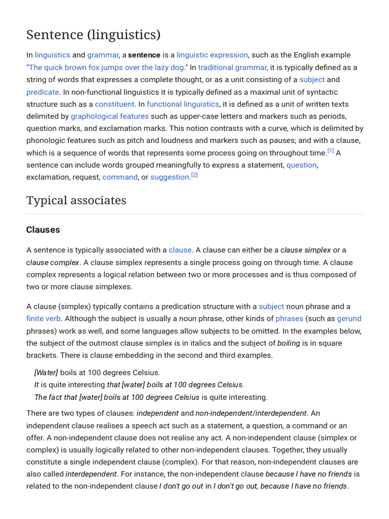 Understanding Sentence Structure in Linguistics | PDF | Sentence ...