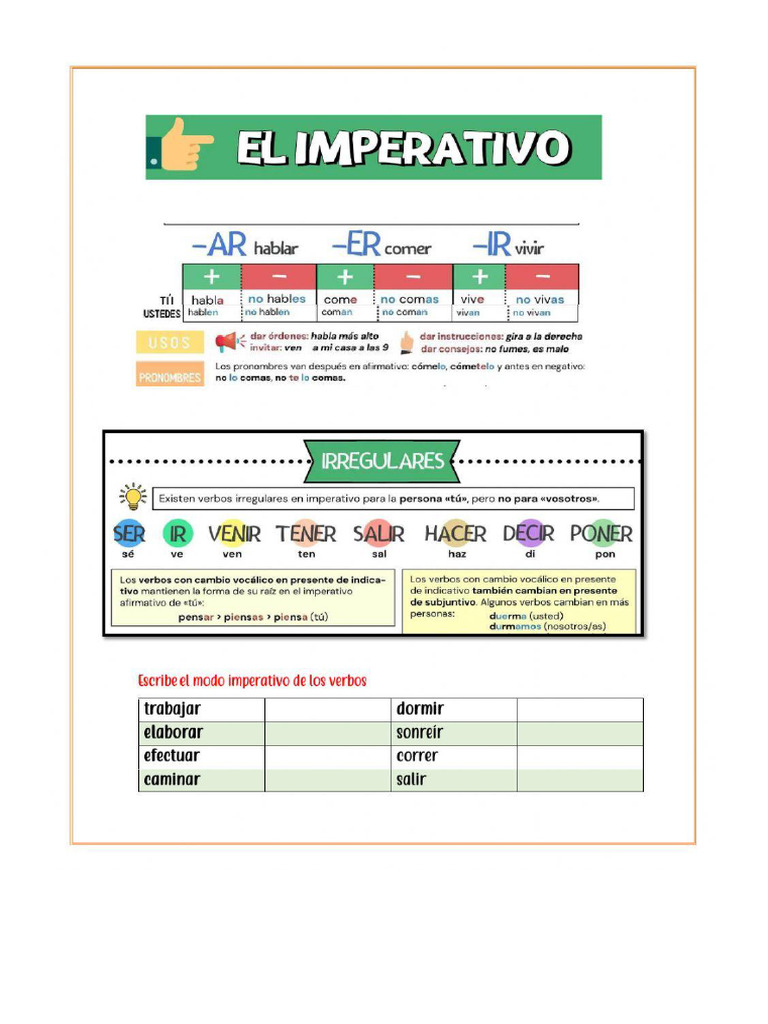 Imperativo II | PDF