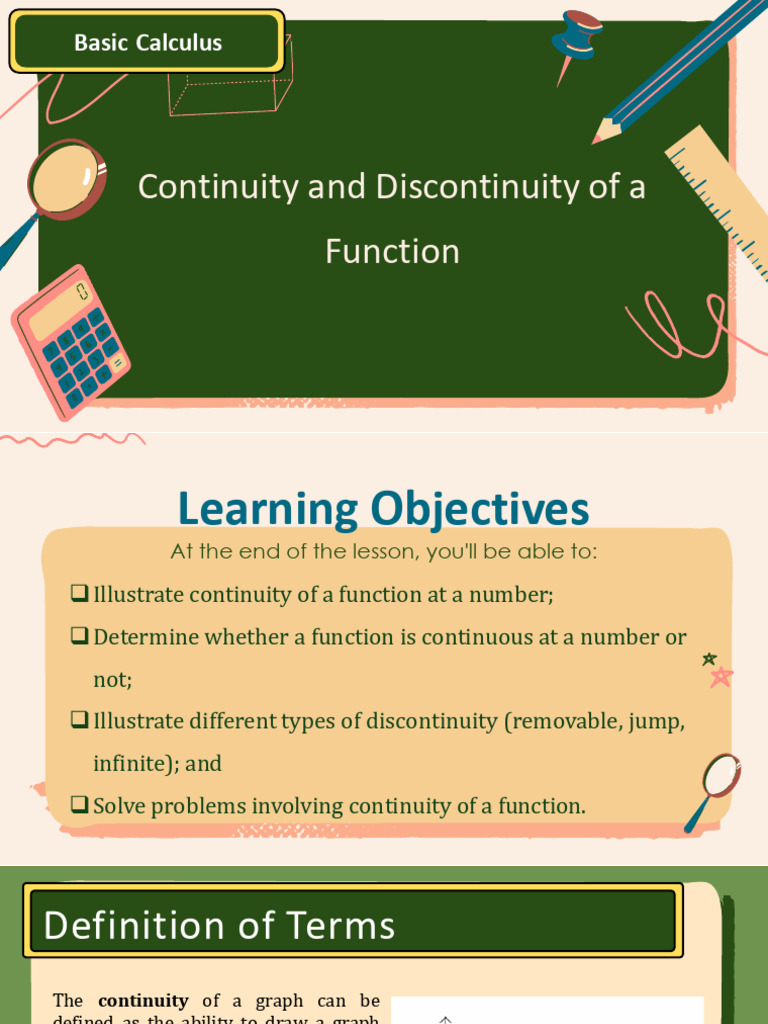 Lesson 1.5 Continuity and Discontinuity of a Function | PDF | Continuous Function | Function ...
