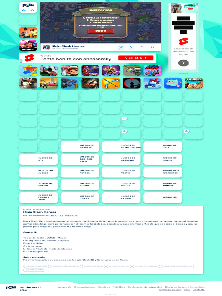 NINJA CLASH HEROES - Juega Ninja Clash Heroes en Poki 2 | PDF | Videojuegos multijugador ...