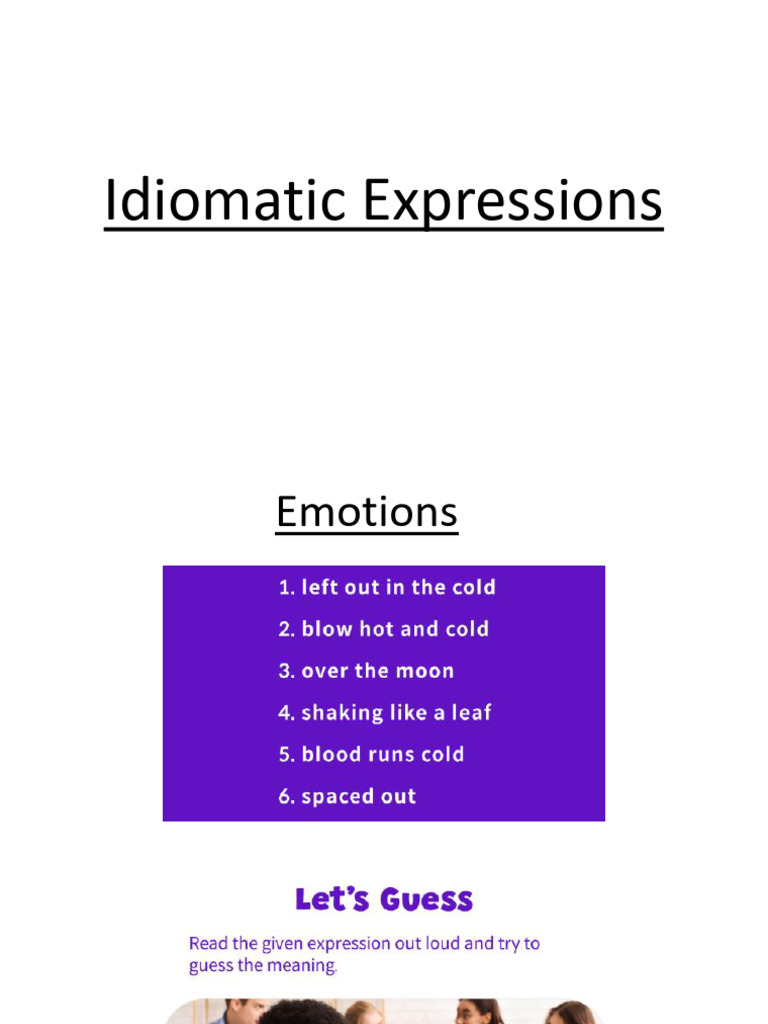 Idiomatic Expressions - Emotions | PDF