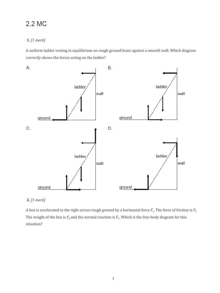 A.2 - Forces - MC | PDF | Force | Mass
