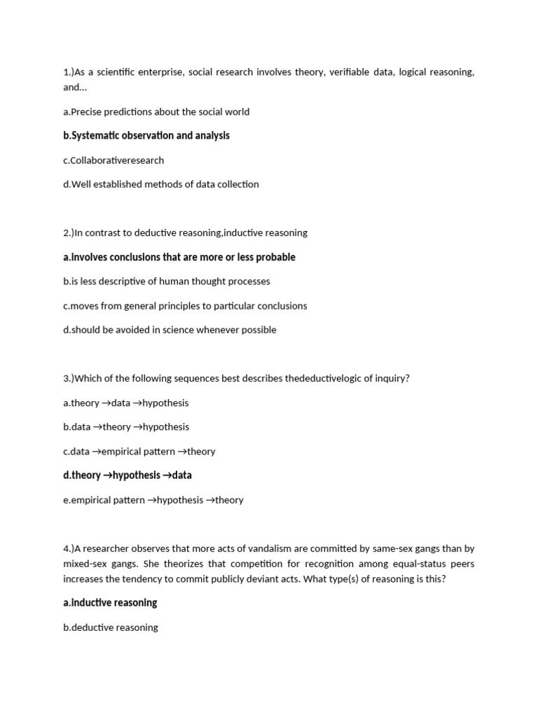 MMW Reviewer | PDF | Mean | Inductive Reasoning