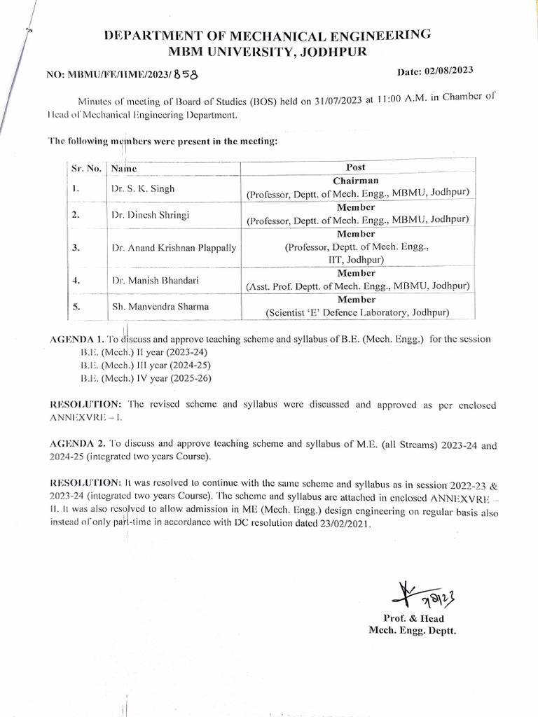 MECHANICAL ENGG. BE SCHEME AND SYLLABUS 2023-24 ONWARDS | PDF | Fluid ...