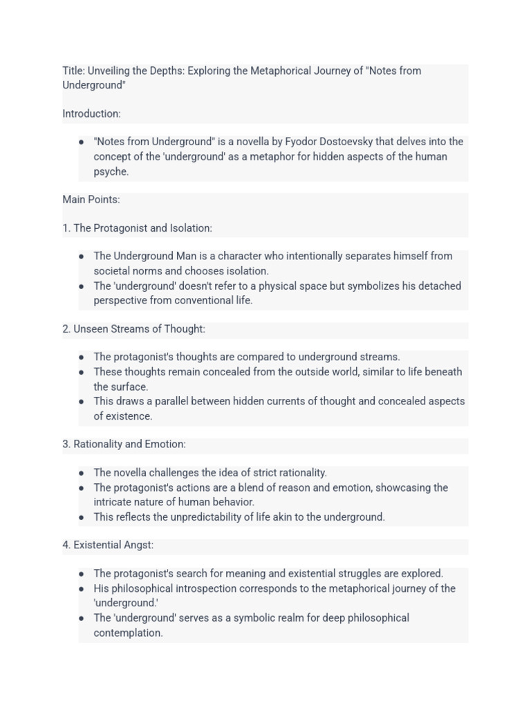 Title - Unveiling The Depths - Exploring The Metaphorical Journey of ...